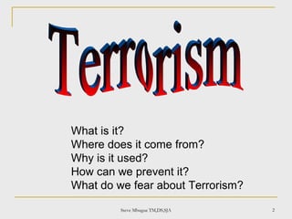 TERRORISM PREPAREDNESS AND RESPONSE | PPT