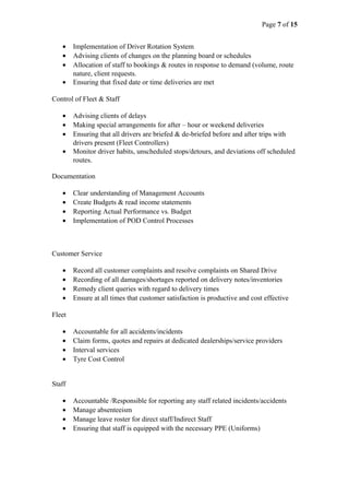 QM -CV (Autosaved) | DOC | Logistics and Transportation Industry | Industries