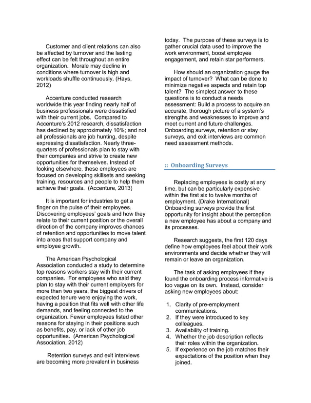 white paper retention surveys final | PDF