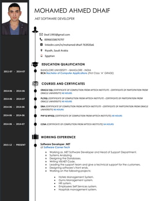 Mohamed Dhaif CV | PDF