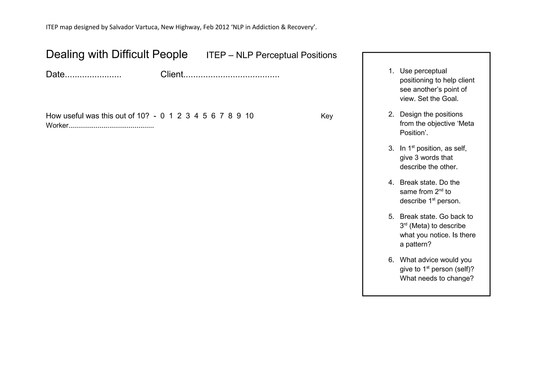 NLP ITEP Perceptual Positions | DOC