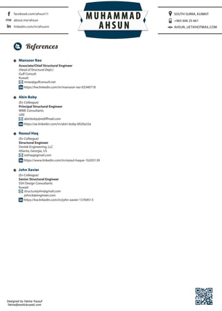 Portfolio | Resume Structural Engineer | Civil Design Engineer | PDF