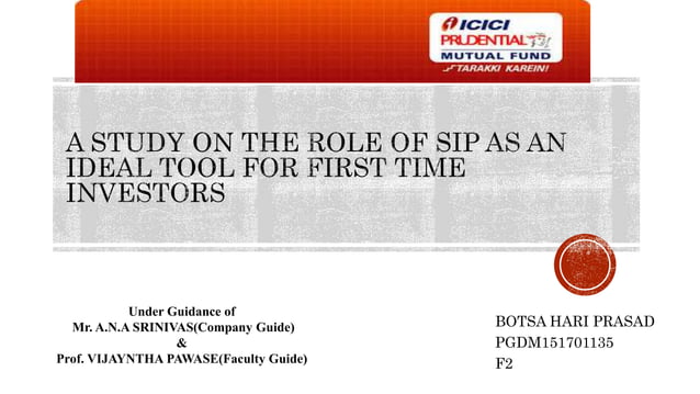 ROLE of SIP for First Time Investors | PPT