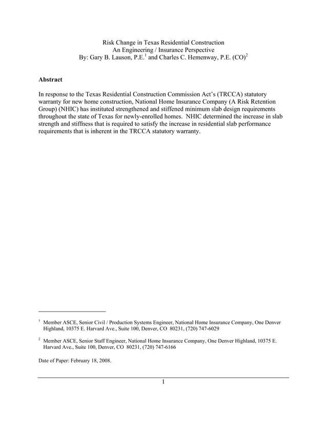 ASCE Paper (Final) | PDF | Home Insurance | Insurance