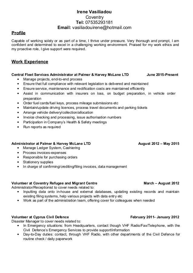 Irene Vasiliadou - CV