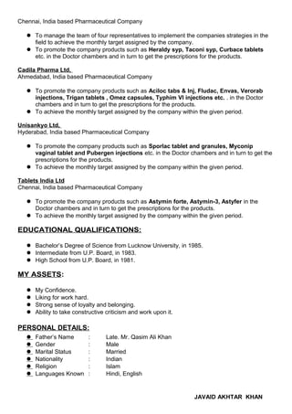 JAVAID-AKHTAR-KHAN-CV | DOC