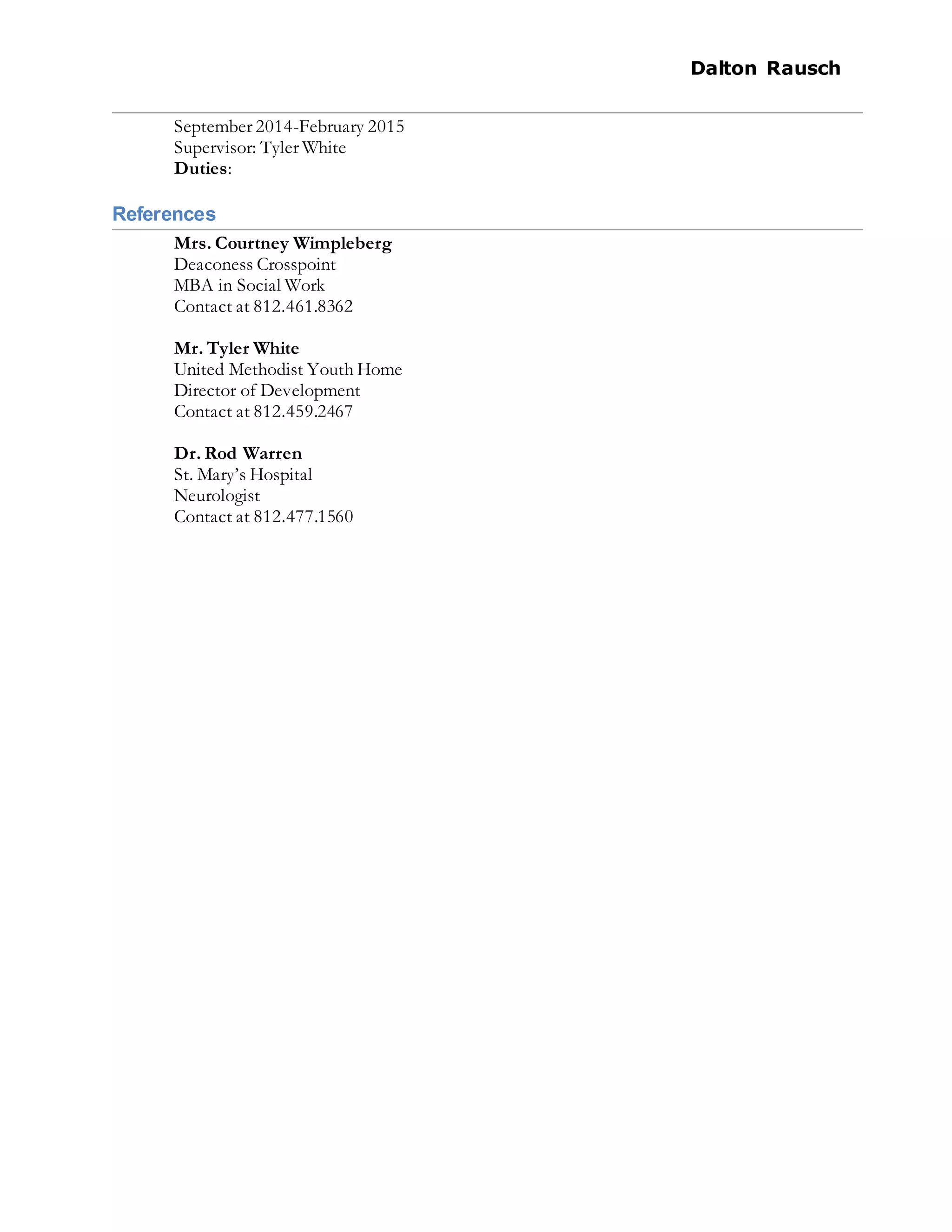 Dalton's Resume | PDF