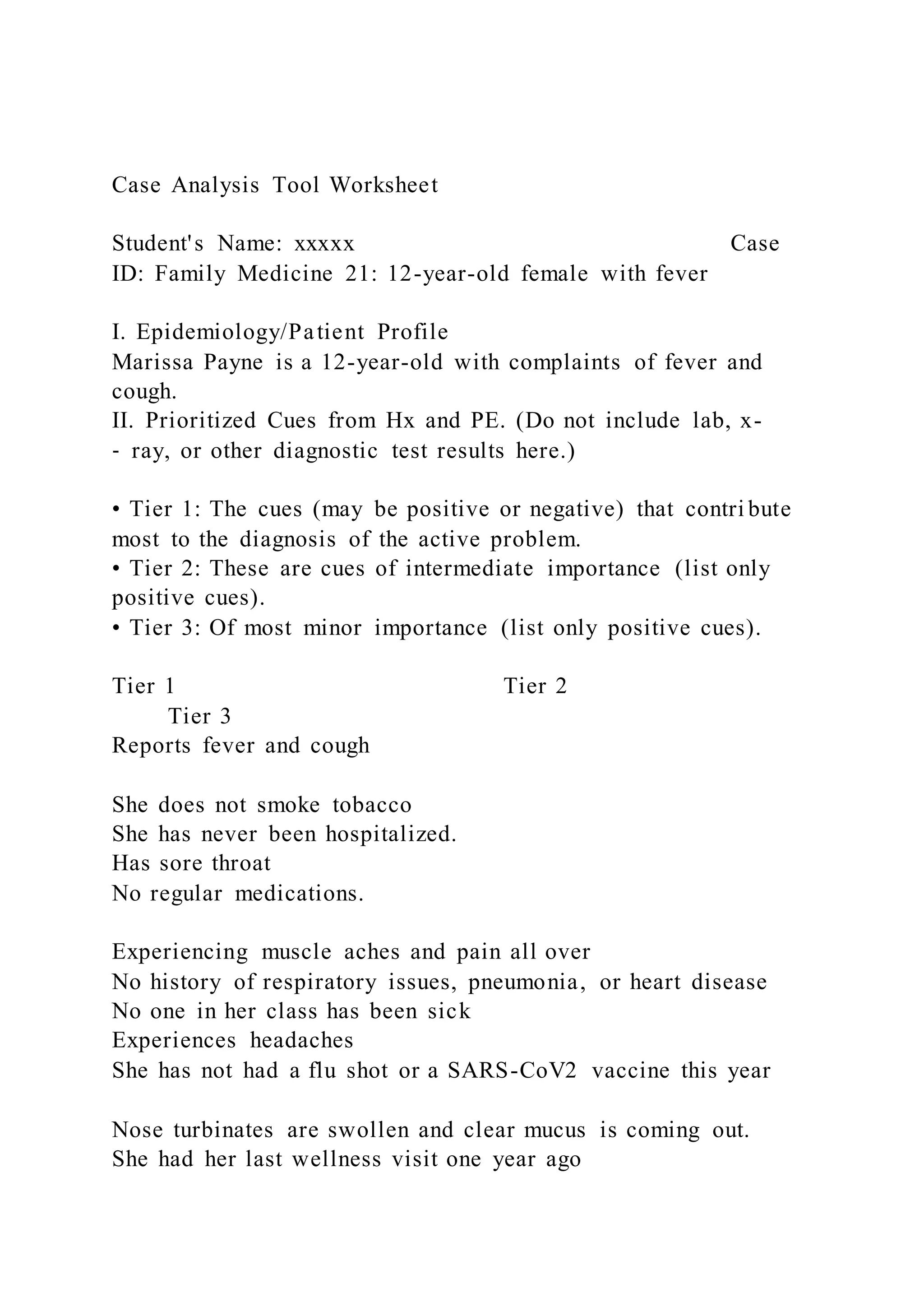 9Family Medicine 2112-Year-Old Female wit | DOCX