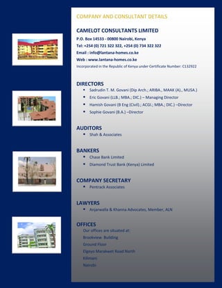 CAMELOT CONSULTANTS _PROFILE_2013_2 | PDF