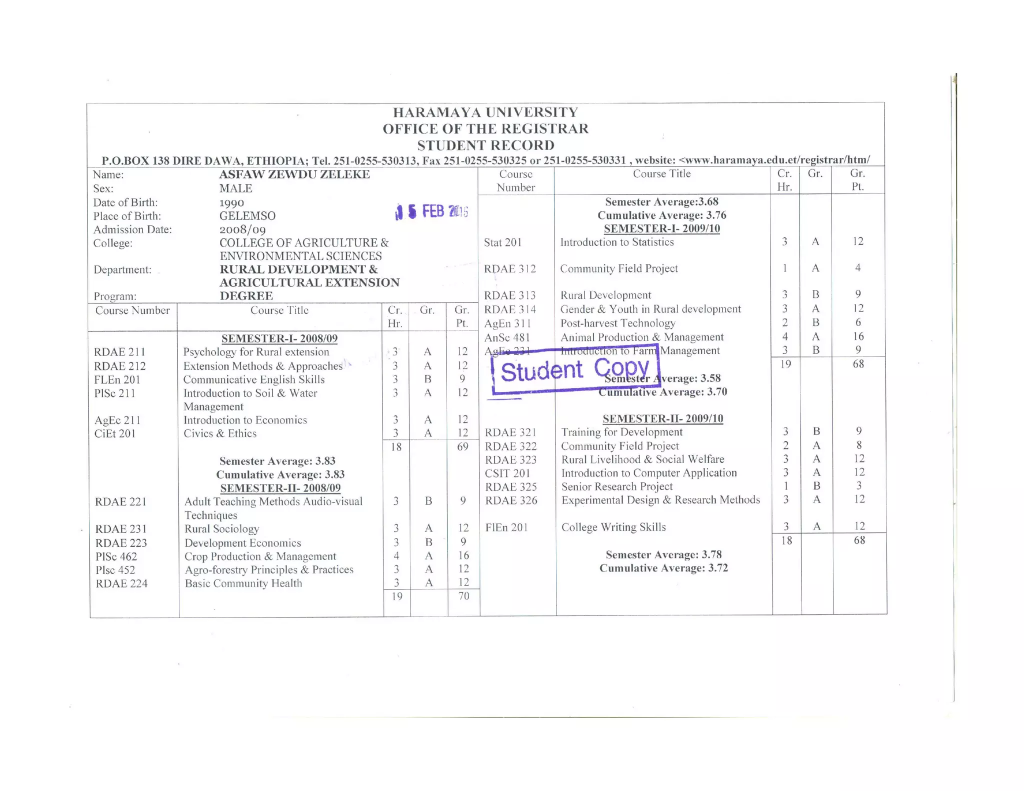 Student Copy | PDF