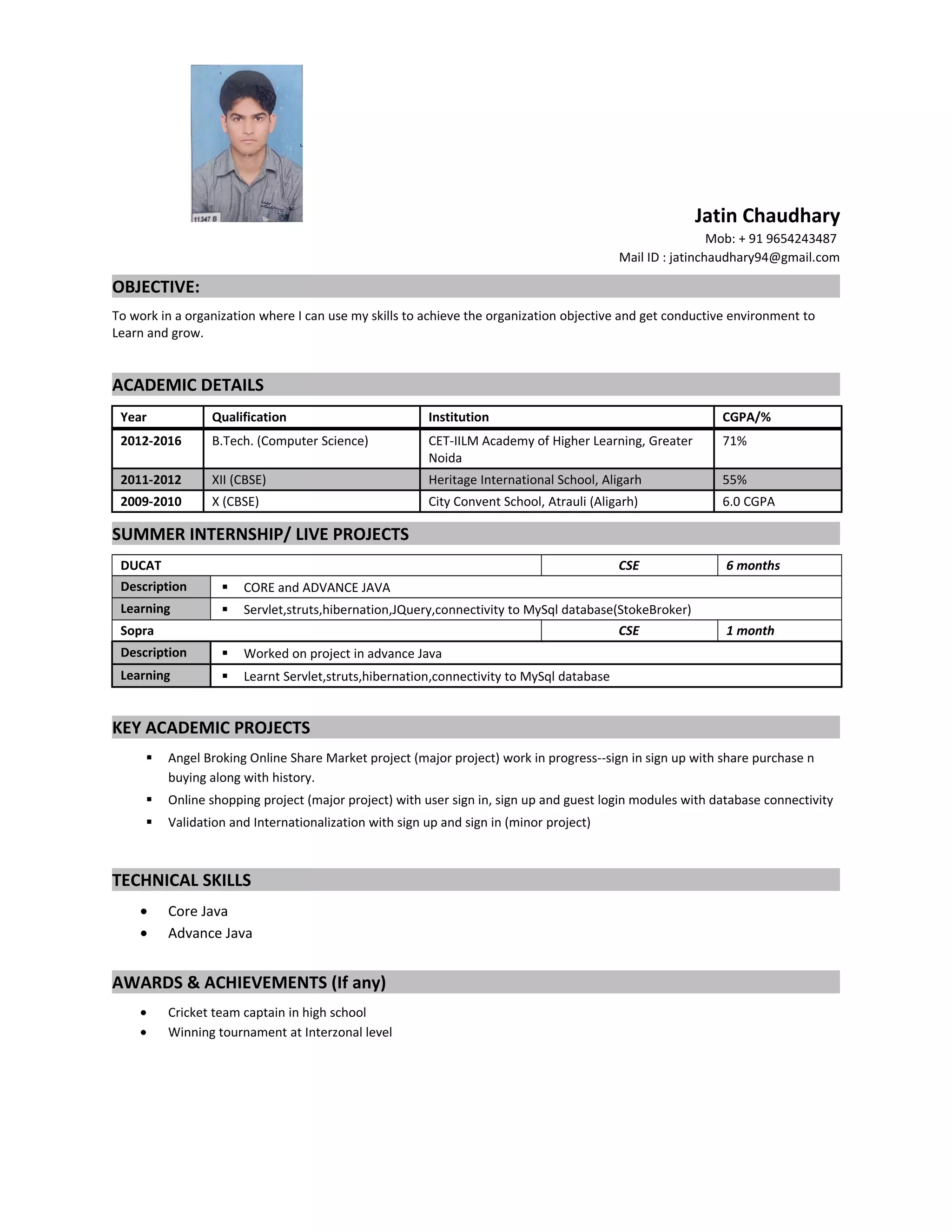 Jatin Chaudhary_Resume | PDF