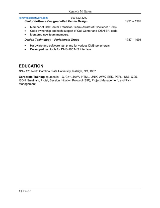 Ken Eaton resume 160401 | DOC