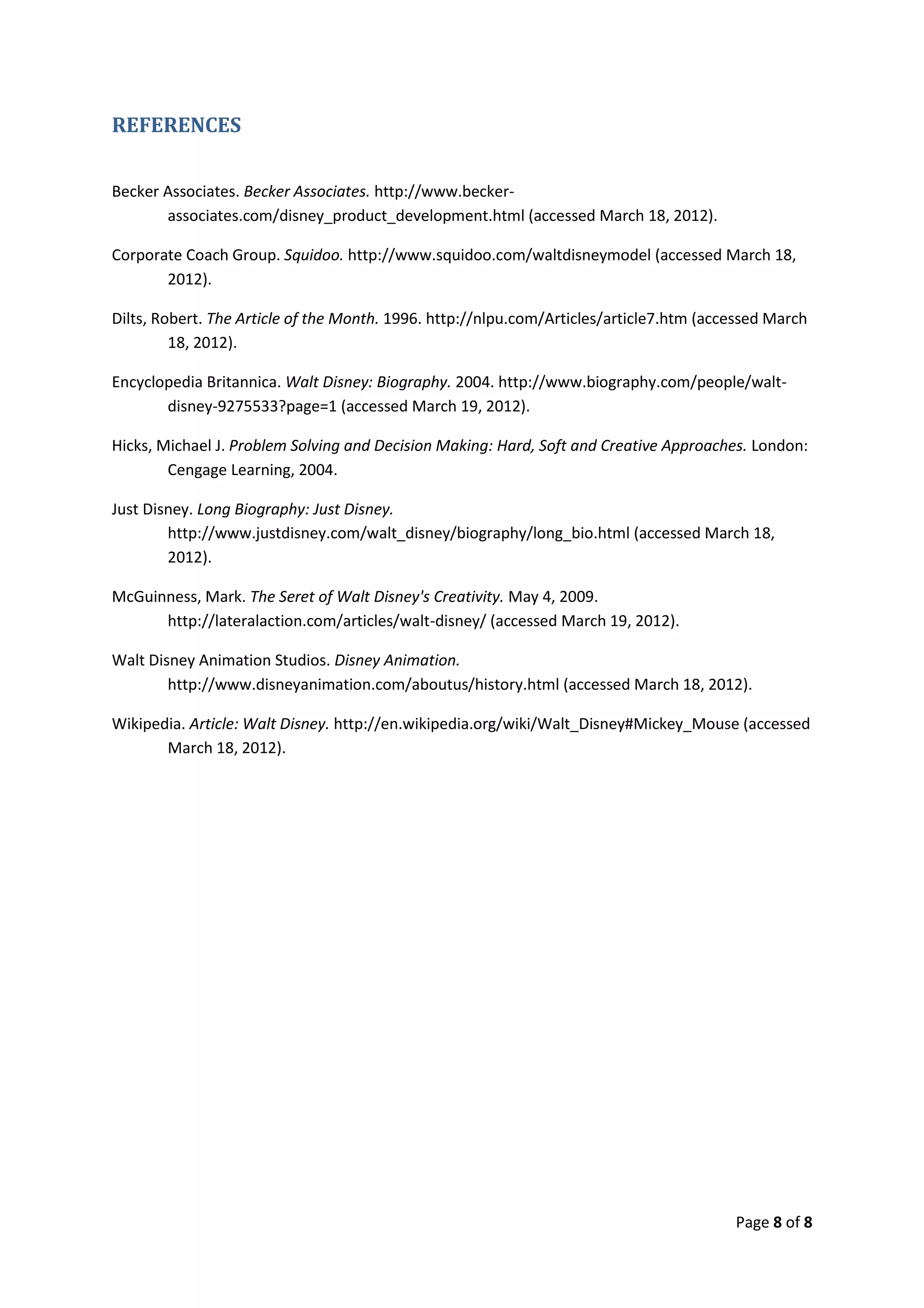 Walt Disney_report | PDF