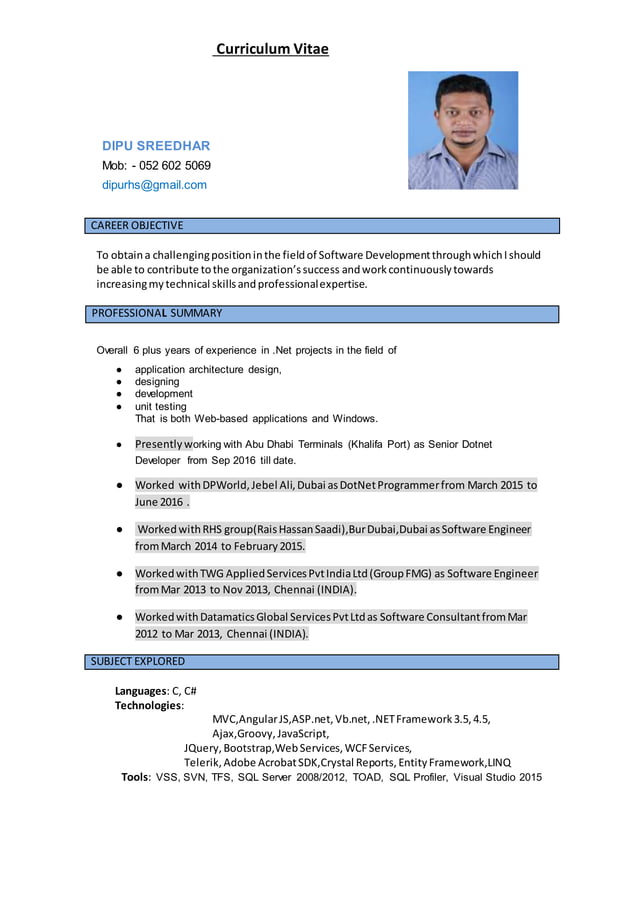 Resume_Dipu | DOCX | Programming Languages | Computing