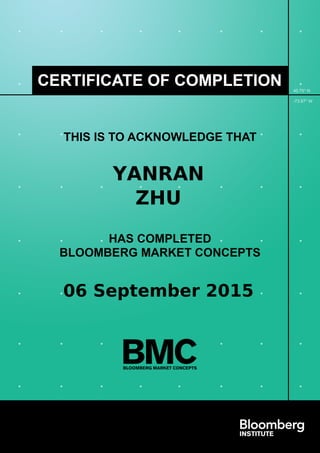 Bloomberg Certificate | PDF