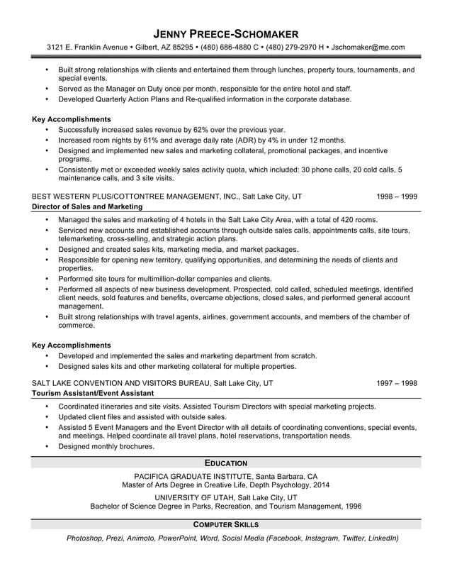 Jenny Preece-Schomaker Resume | PDF | Sales | Business
