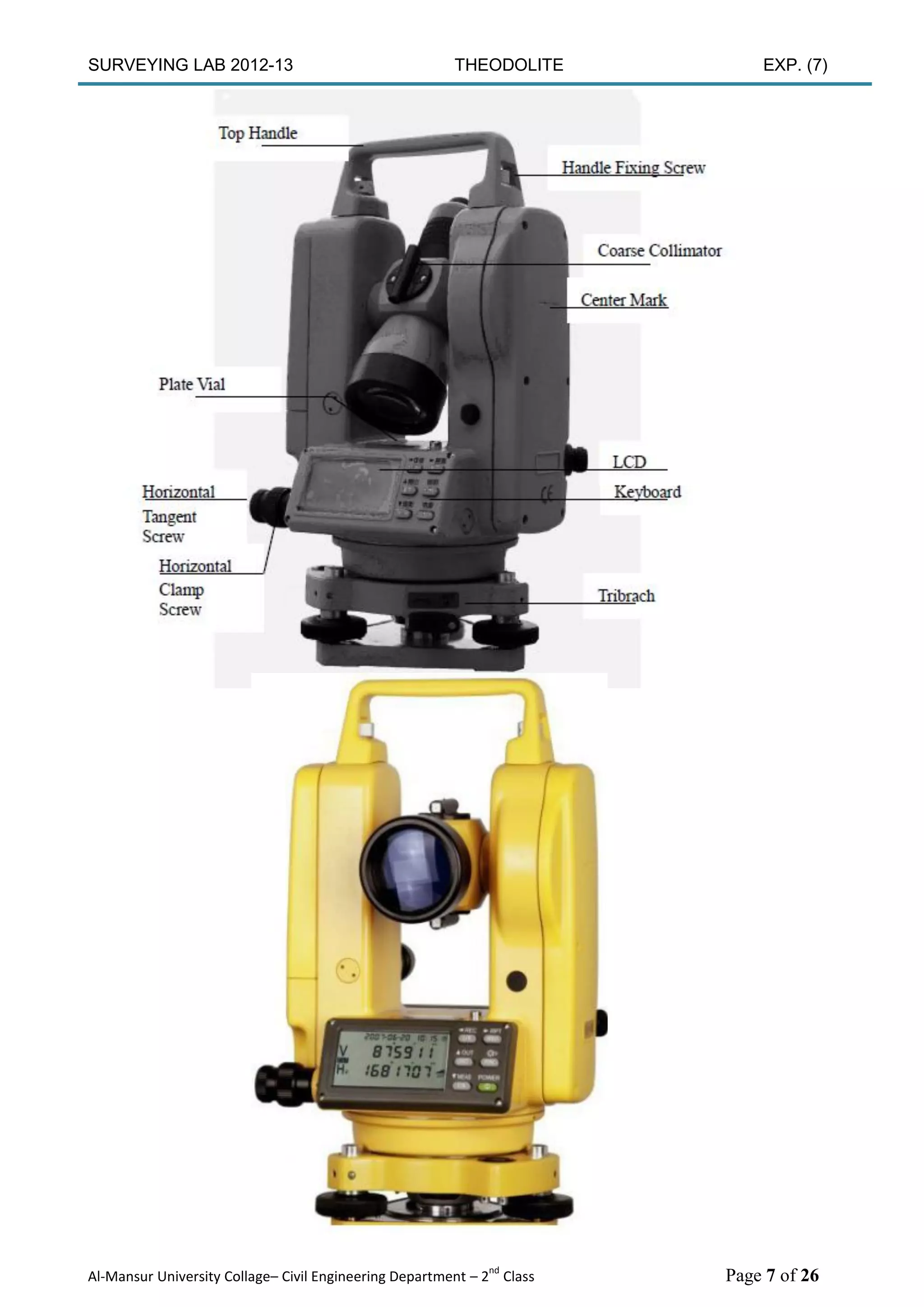 Surveying by using Digital Theodolite | PDF