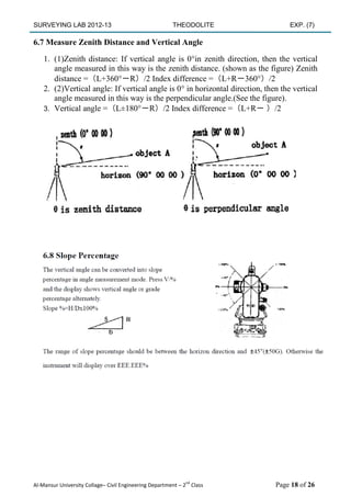 Surveying by using Digital Theodolite | PDF