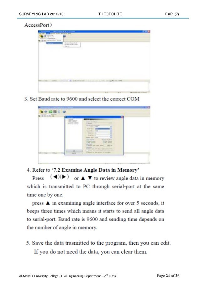 Surveying by using Digital Theodolite