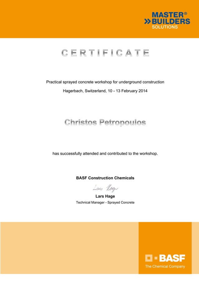 BASF Zertifikat | PDF