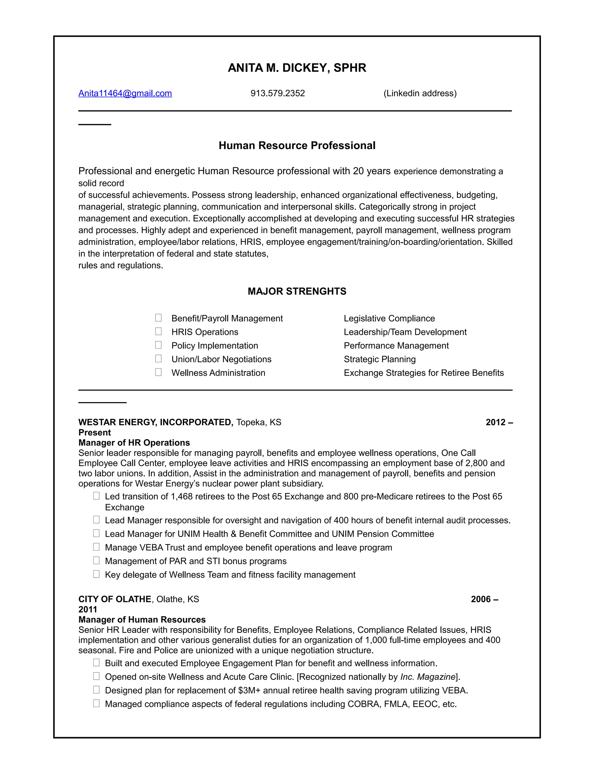 Dickey Anita - Resume 6 19 15 | PDF