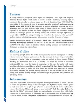 REPORT ON THREE DAYS CONSECUTIVE CAPACITY BUILDING TRAINING WORKSHOP | DOCX