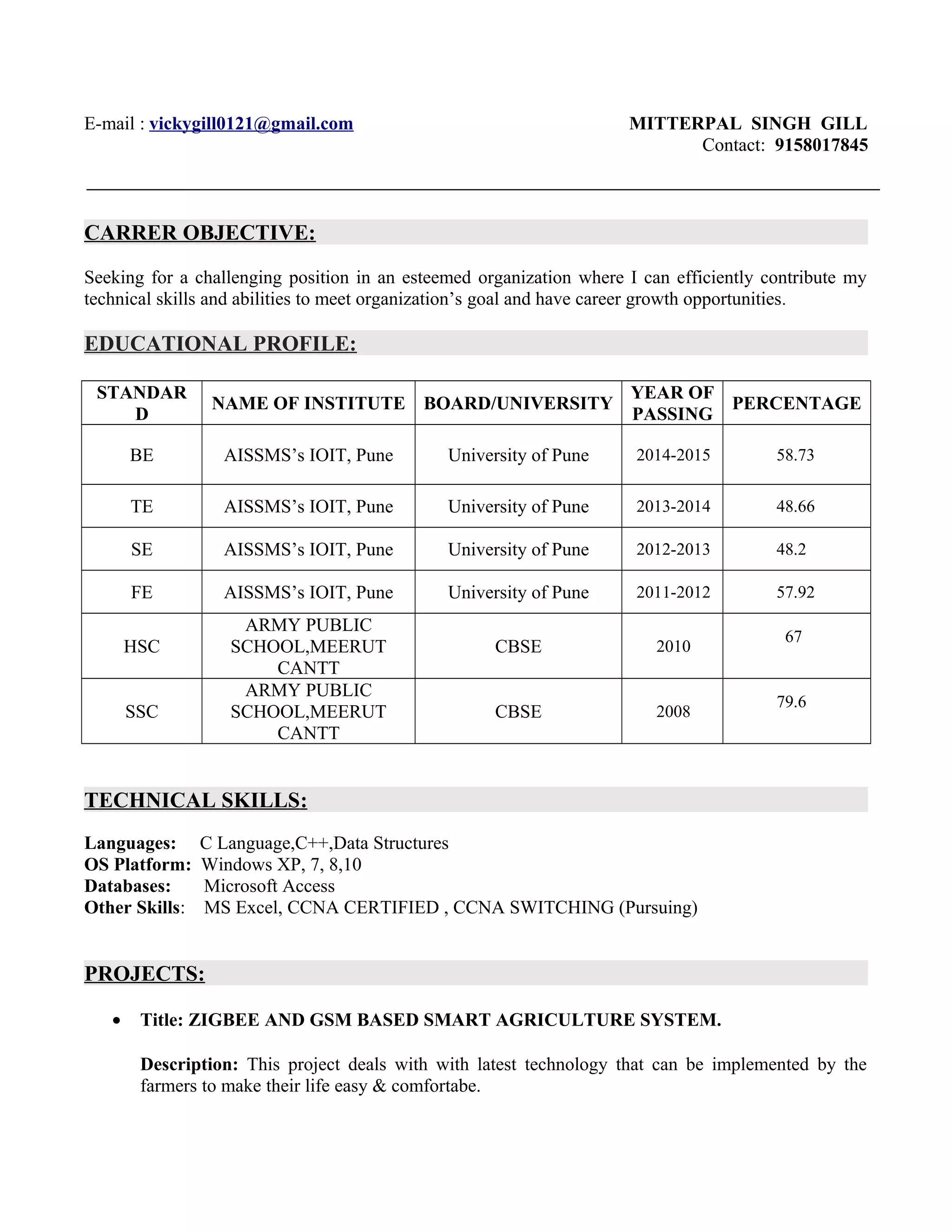 NEW MITTERPAL RESUME | PDF