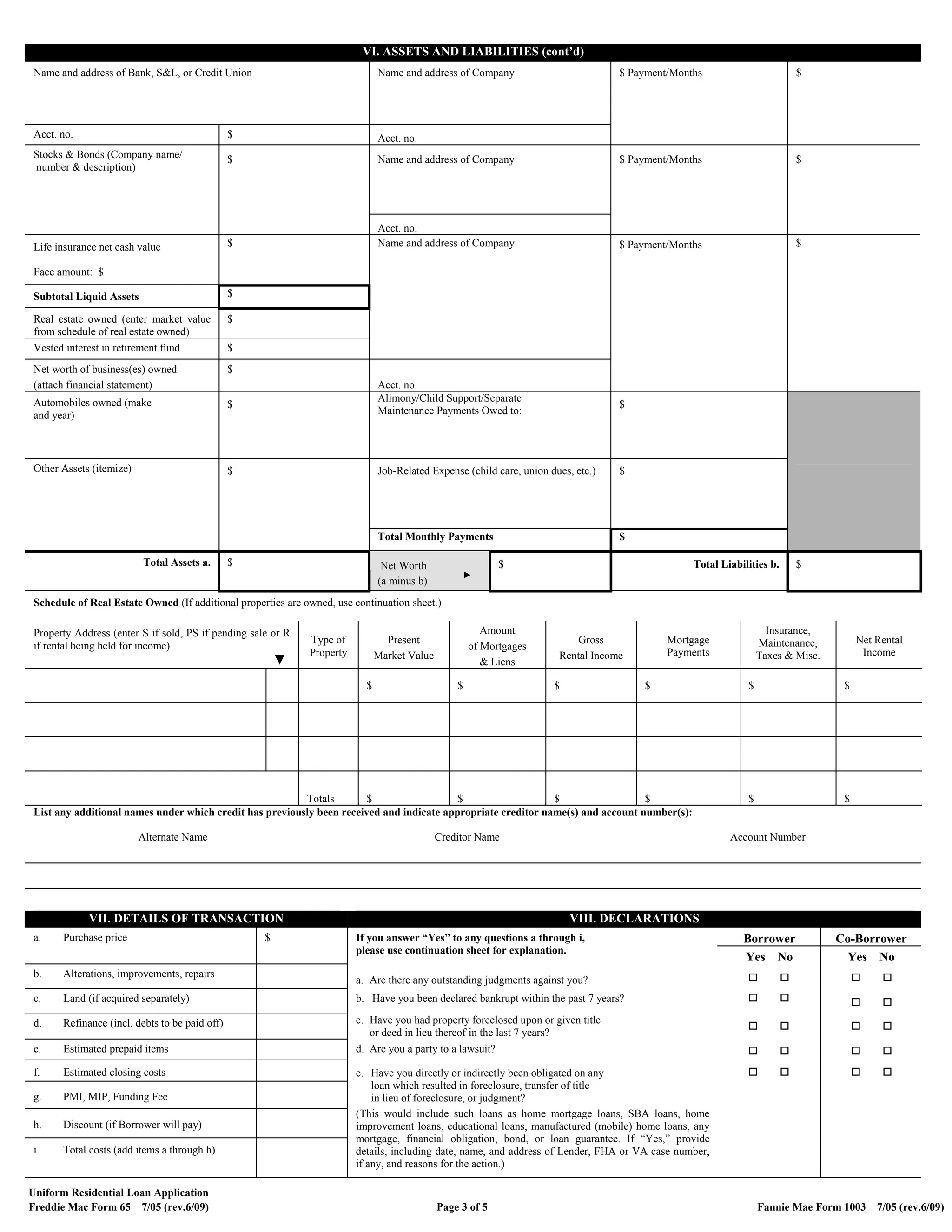 1003 application | PDF