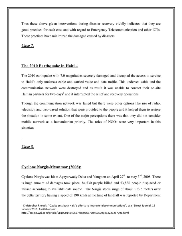 Information Communication Technology Emergency Telecom Pdf Internet Computing