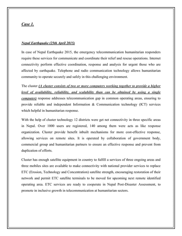 Information Communication Technology Emergency Telecom Pdf Internet Computing