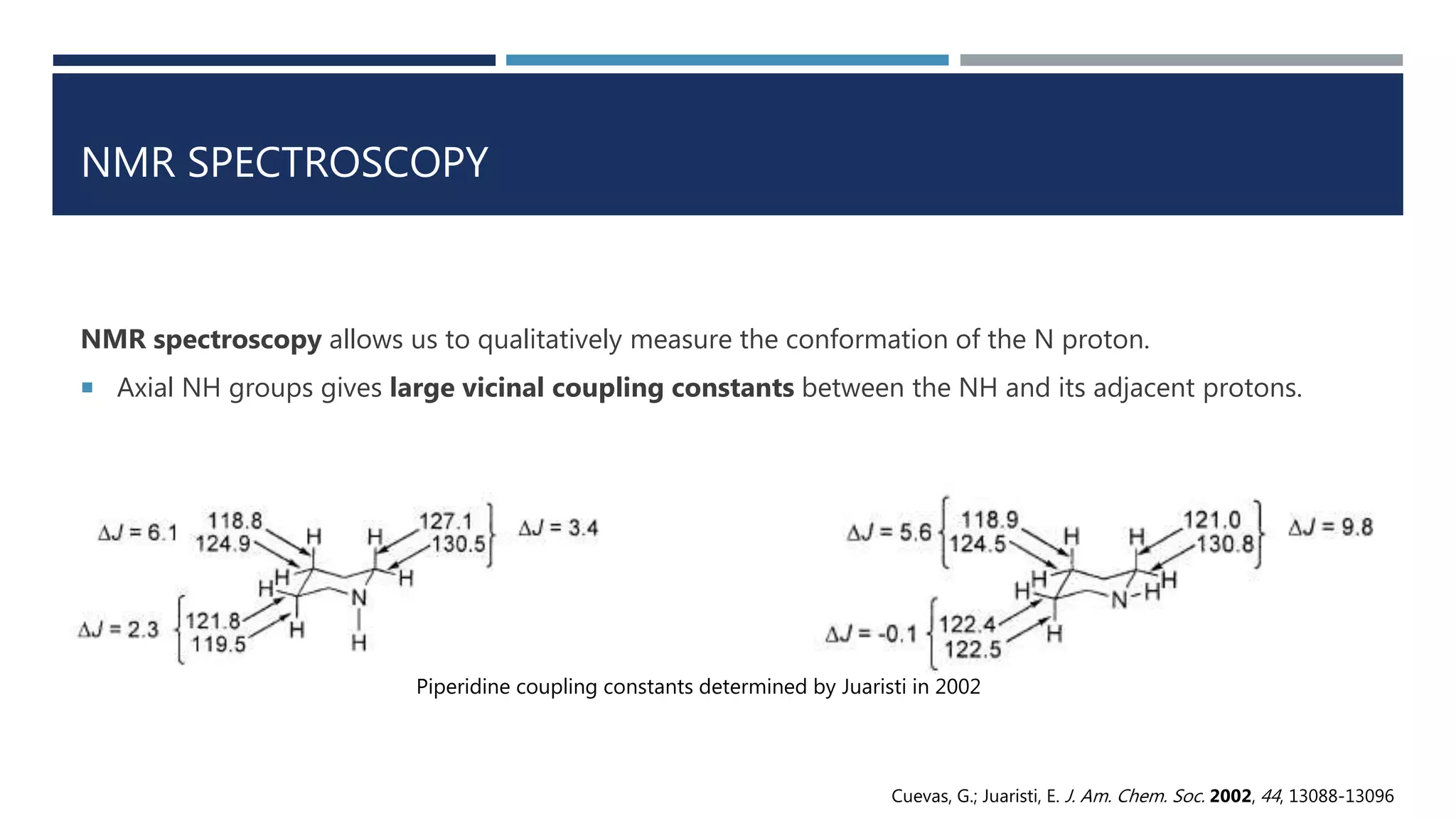 Steric Effects on the Configuration of the Nitrogen In Piperidine | PPTX