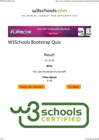 W3Schools Quiz Test | PDF