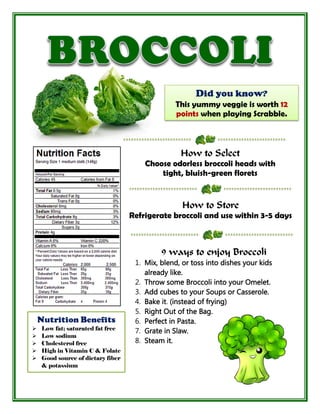 Broccoli | PDF