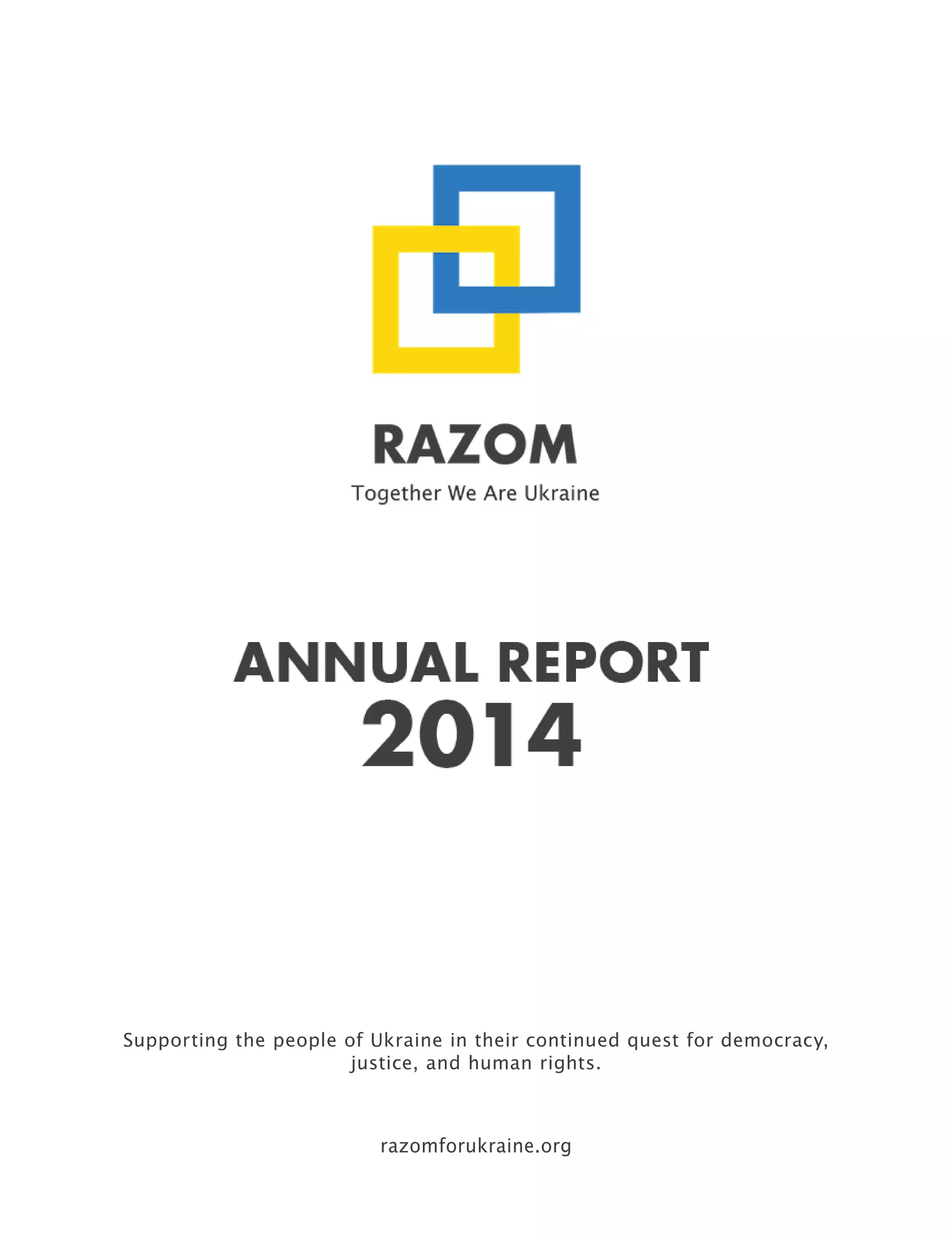 Razom Annual Report 2014 FINAL | PDF