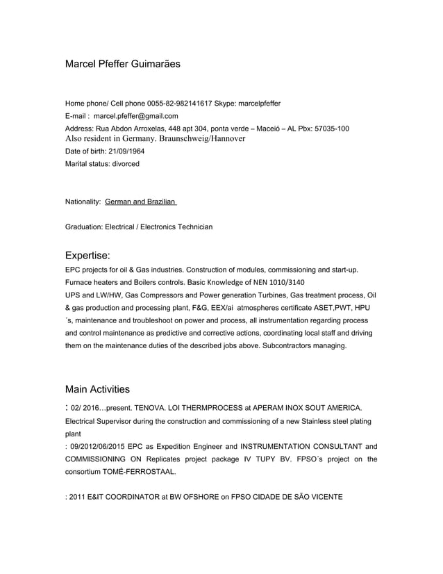 CV_Marcel Pfeffer Guimarães_2016 | PDF