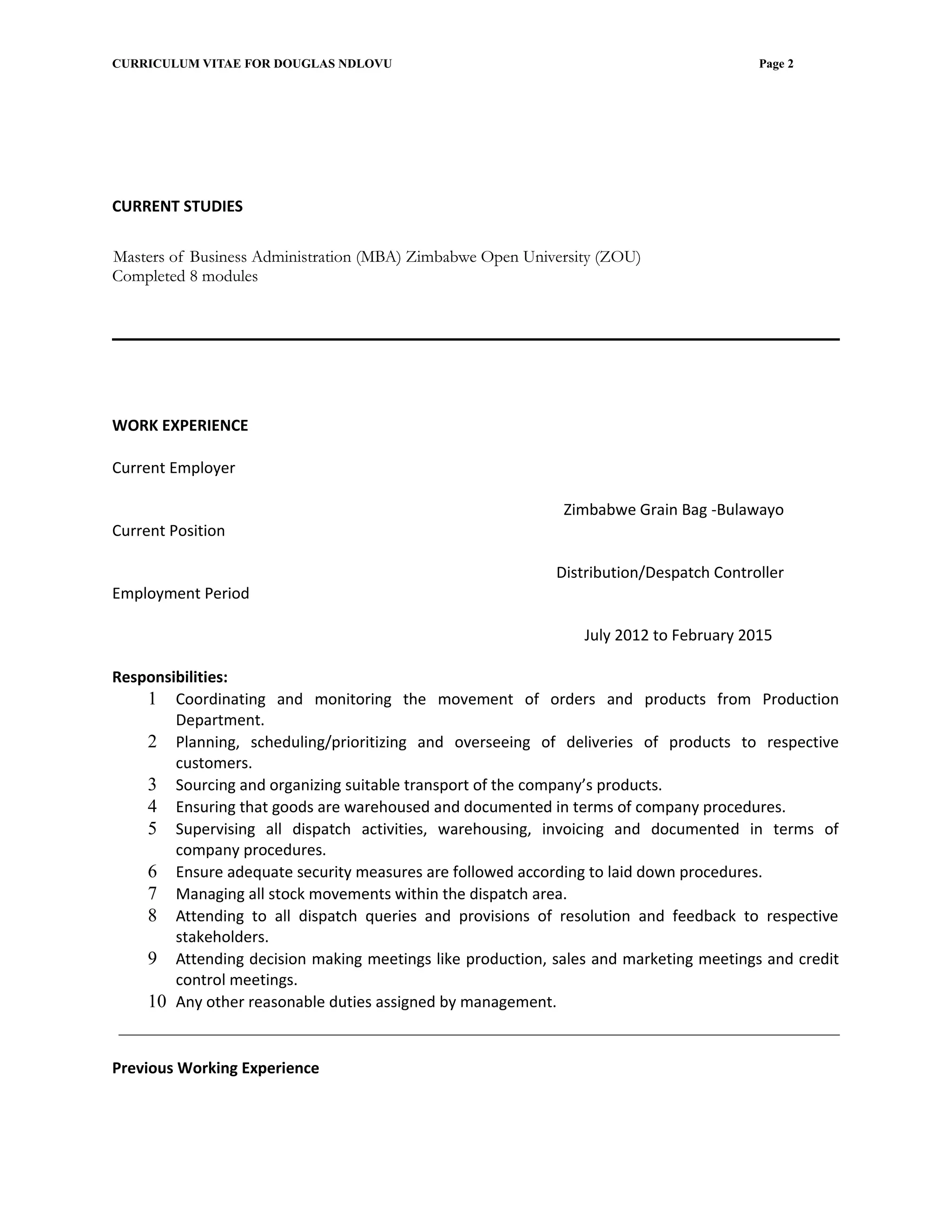 NDLOVU DOUGLAS 4aaa | PDF