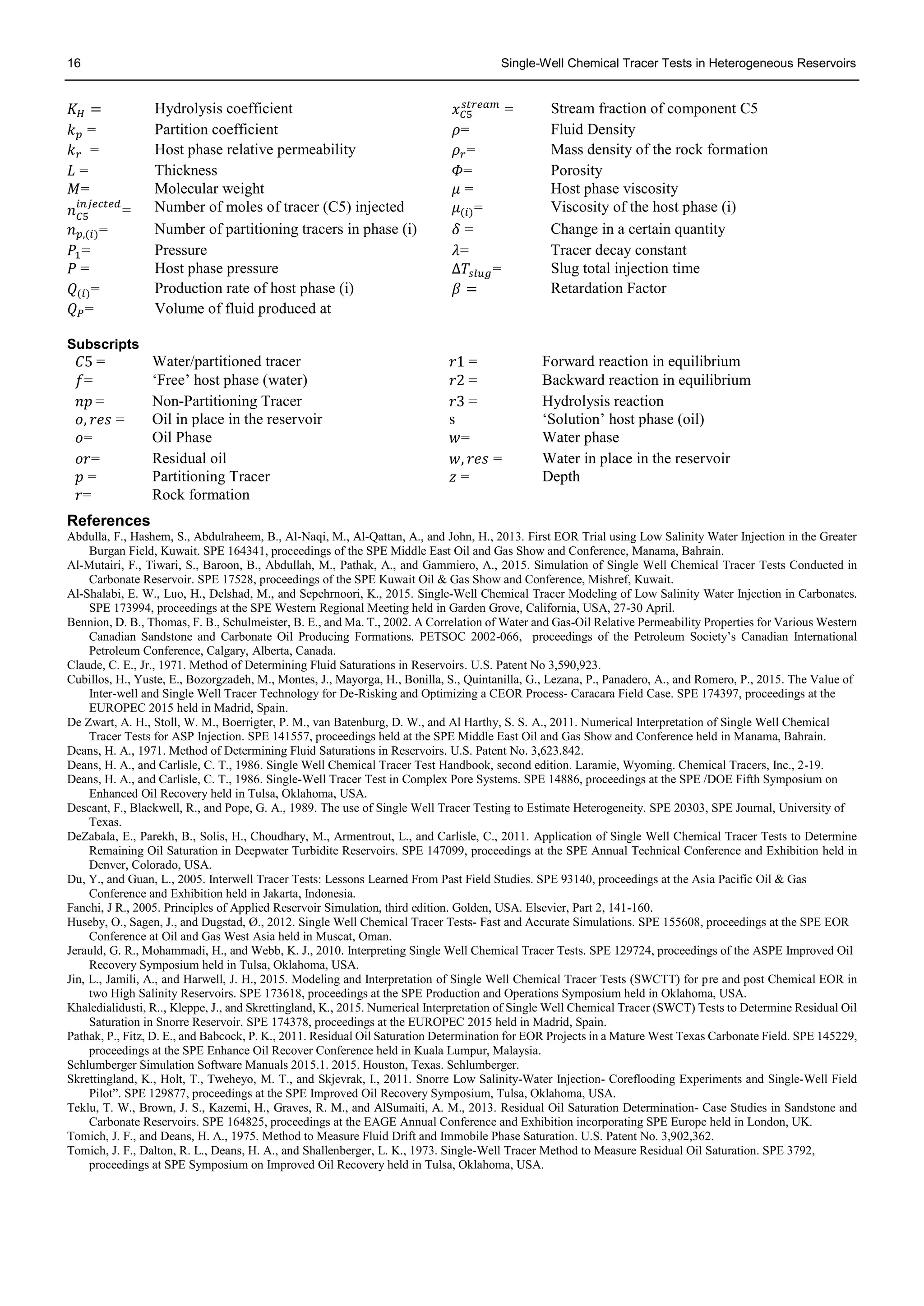 Single-Well Chemical Tracer Tests in Heterogeneous Reservoirs | PDF