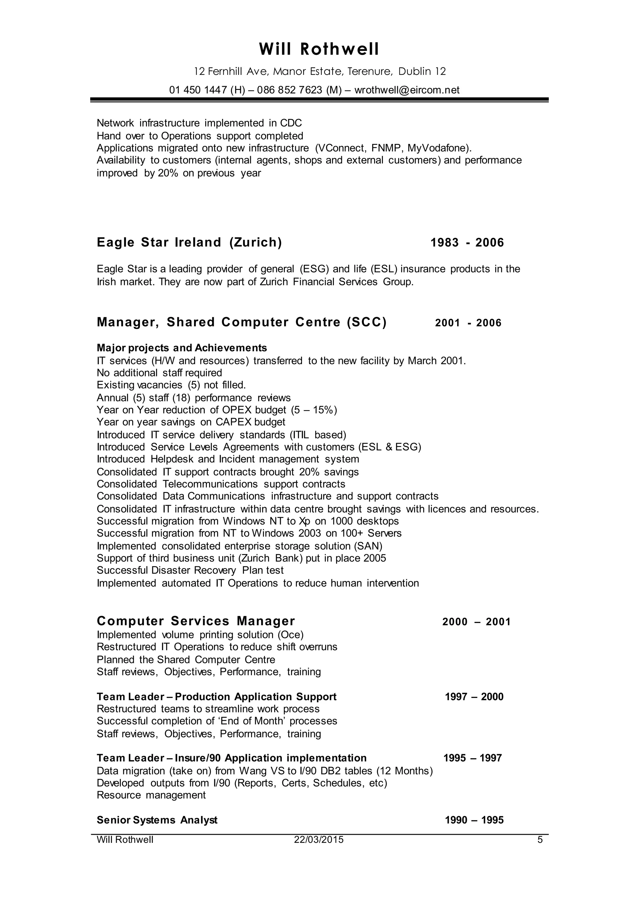 Will Rothwell CV2015 | DOCX
