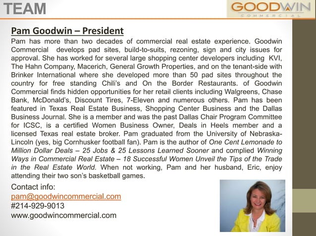 Goodwin Commercial Presentation | PPT