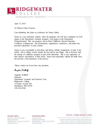 Reference Letter 1 | PDF