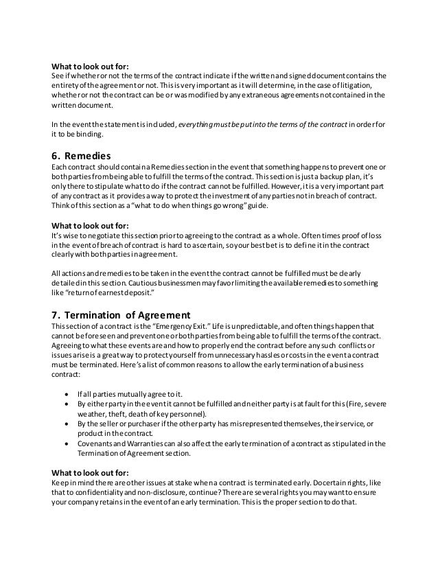 Understanding the 7 Most Important Parts of Any Business Contract