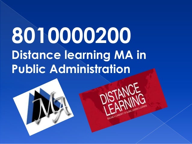 8010000200 Distance learning MA in Public Administration