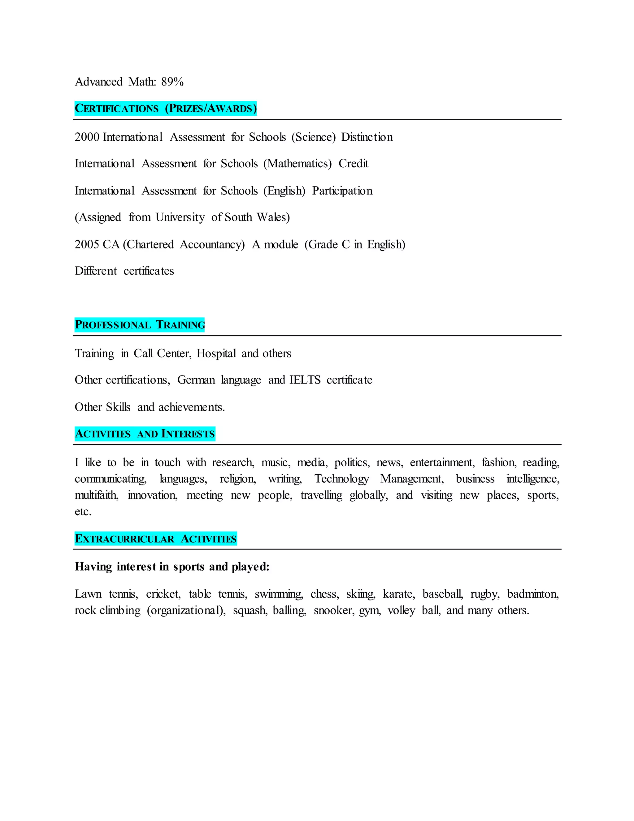 Waleed Final CVnew 2015 | PDF