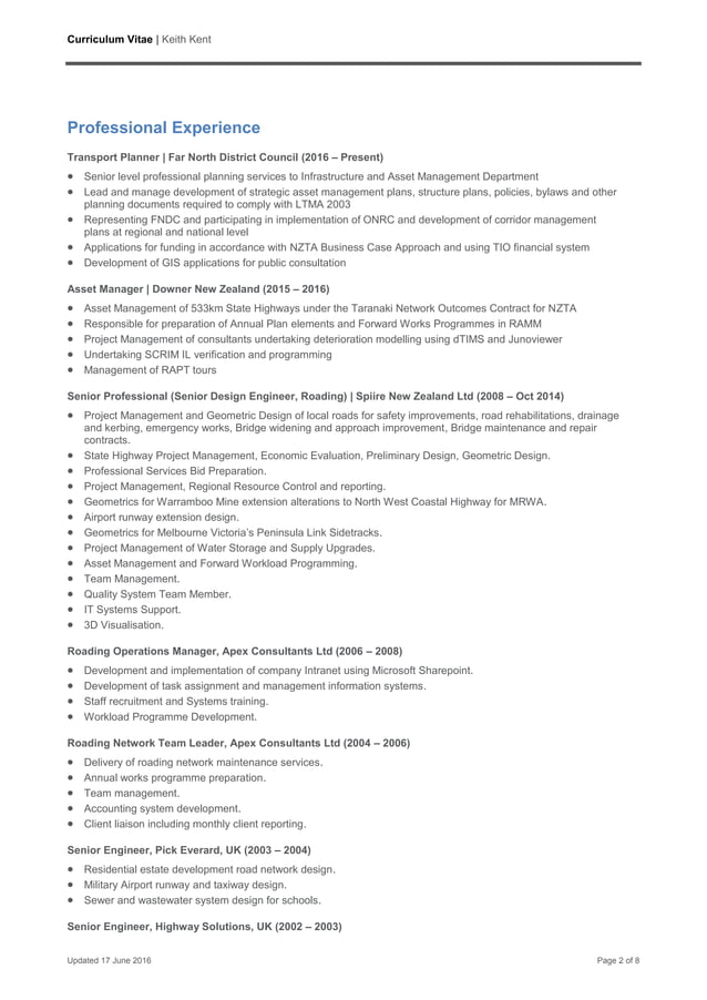 Keith Kent CV | PDF