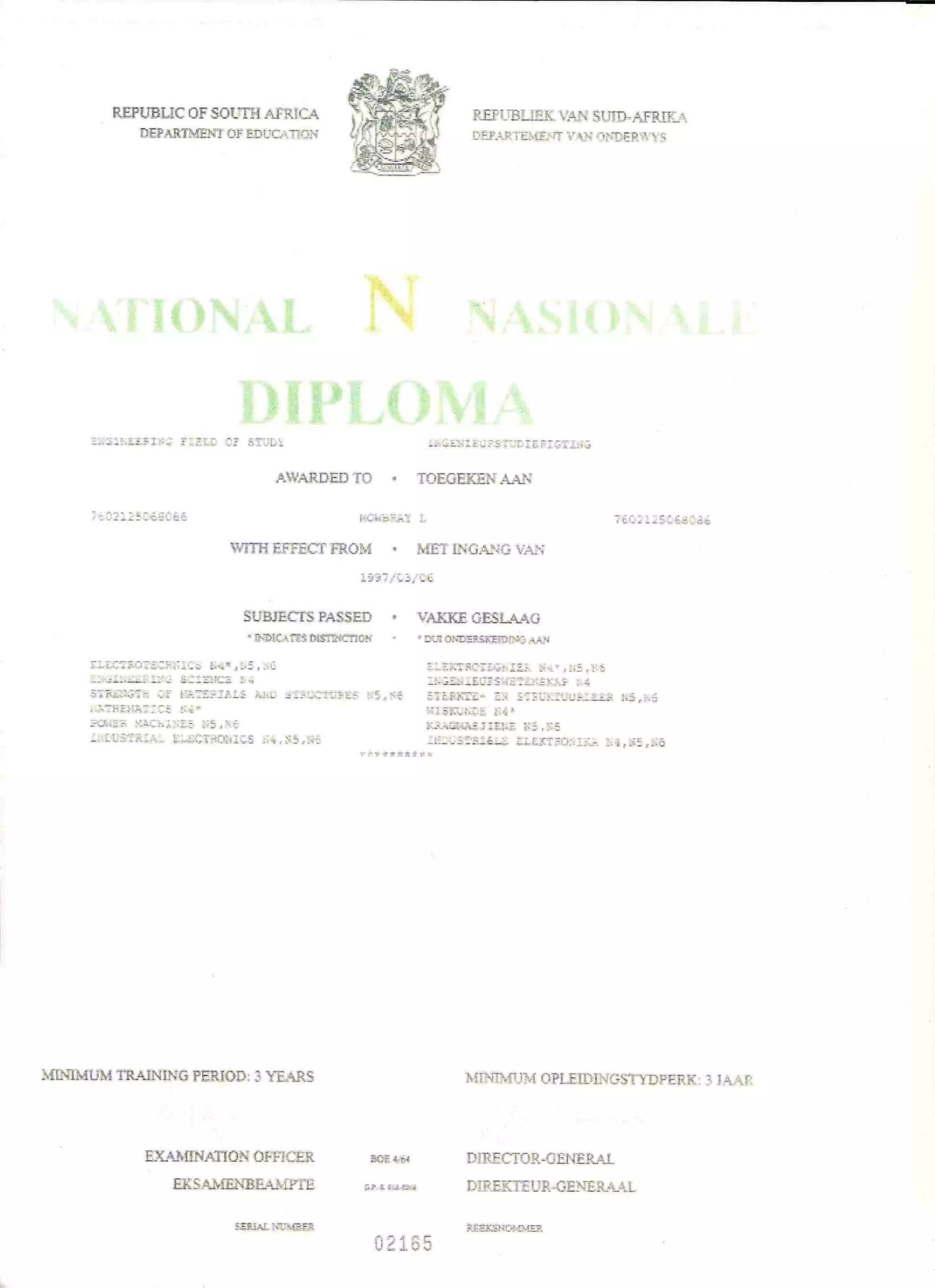 National Engineering Diploma | PDF