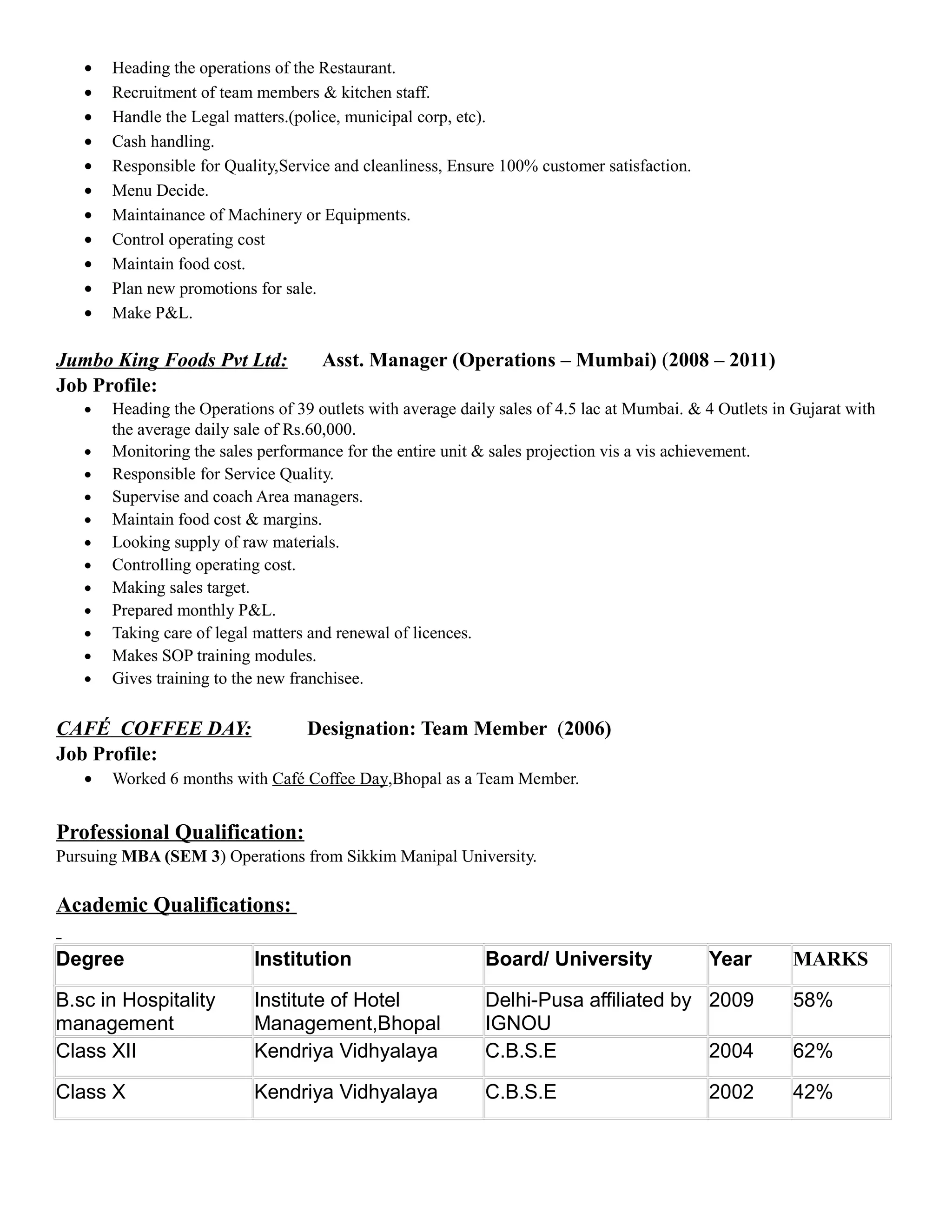 sanjeev resume | PDF