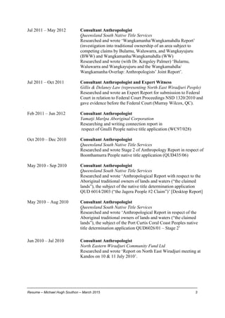 Resume - Michael H. Southon - March 2015 | PDF