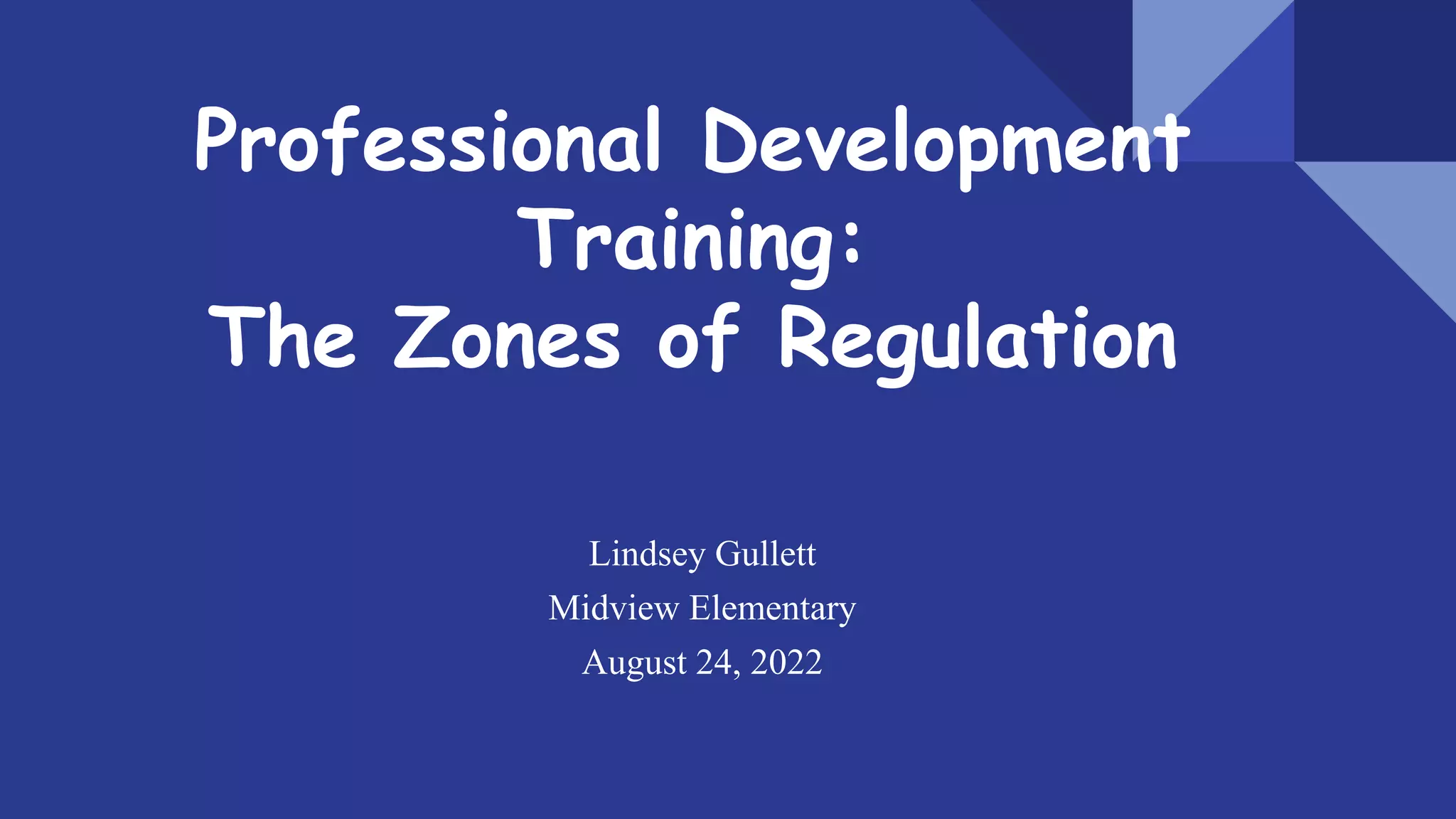 Zones of Regulation Training | PPTX
