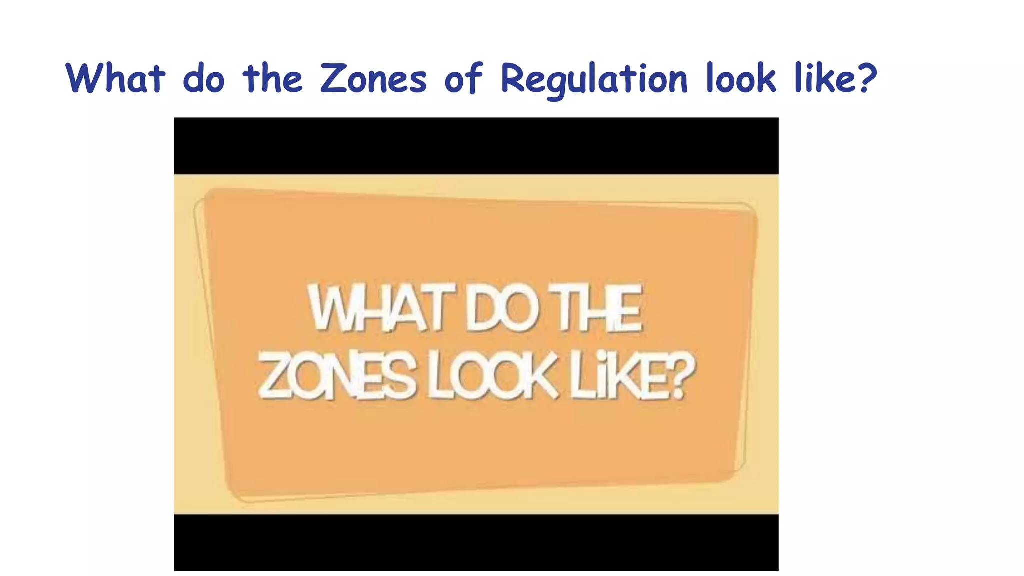 Zones of Regulation Training | PPTX