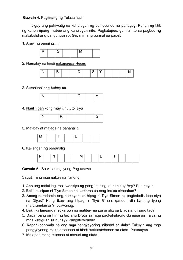 Grade 9 Learning Module in Filipino - Complete | PDF
